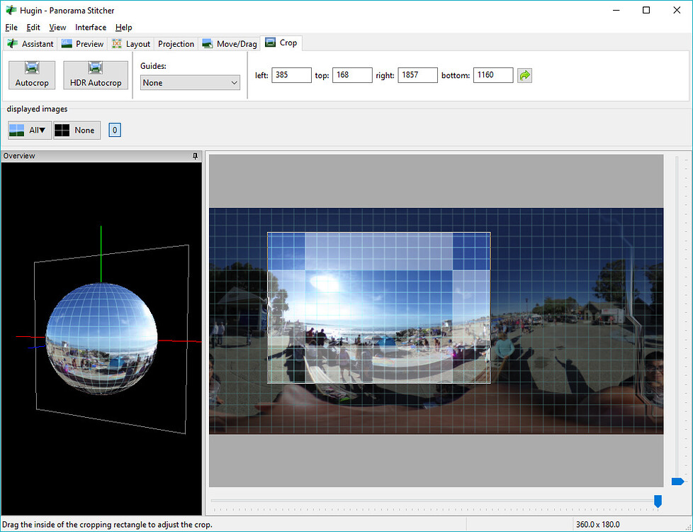 Hugin HowTo: Convert 360 Image to Cropped Flat Panoramic Image - 360 ...